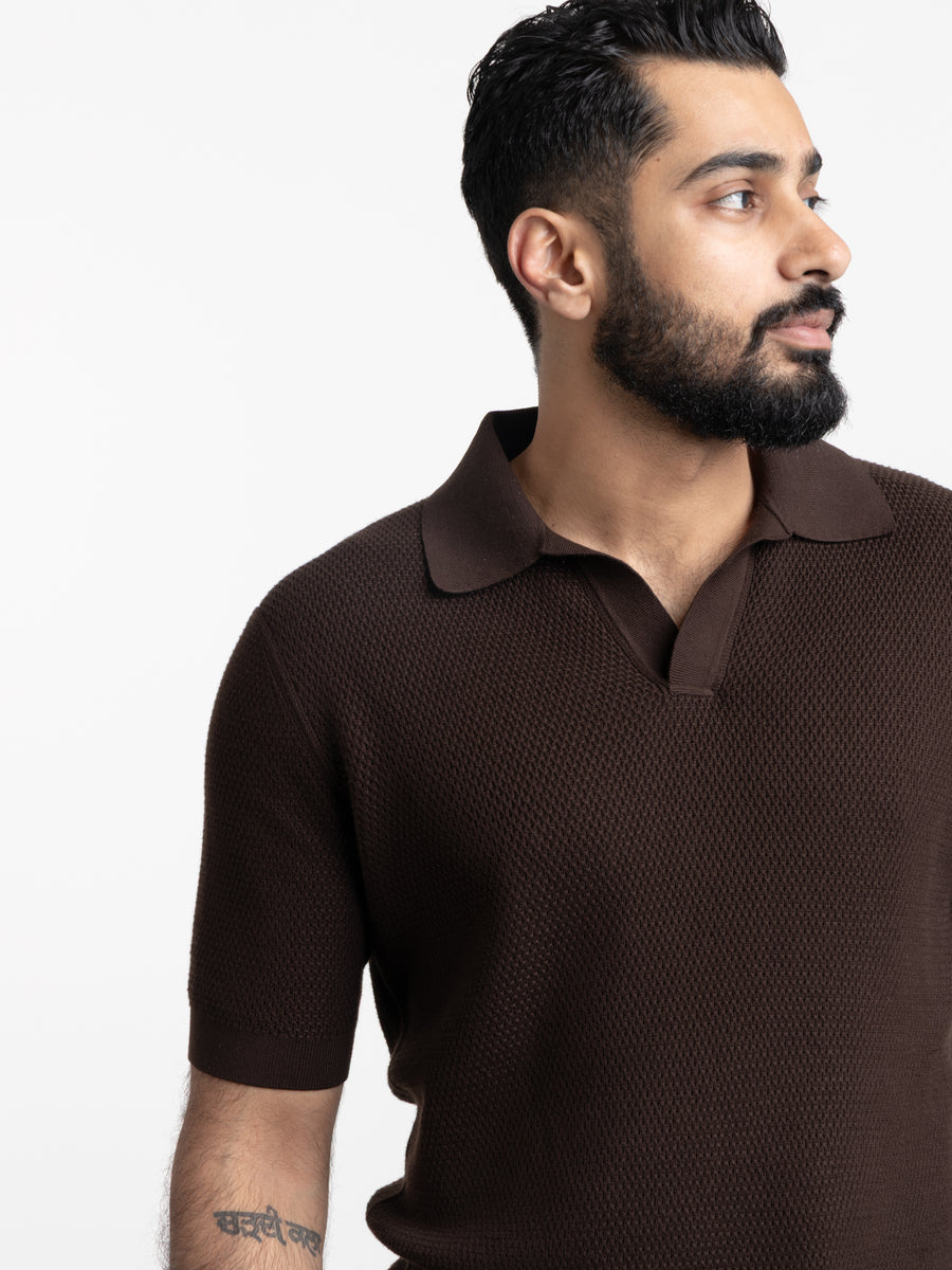 Dark Brown Premium Cotton Polo Shirt – The Helm Clothing