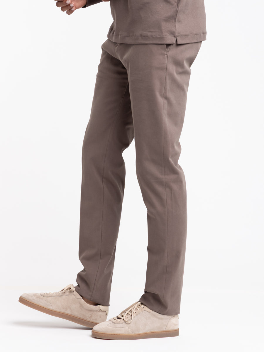 Taupe Brown Slim Stretch Trouser – The Helm Clothing