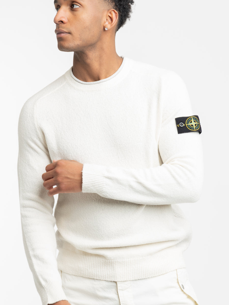 Gauzed Effect Knit Crewneck Sweater – The Helm Clothing