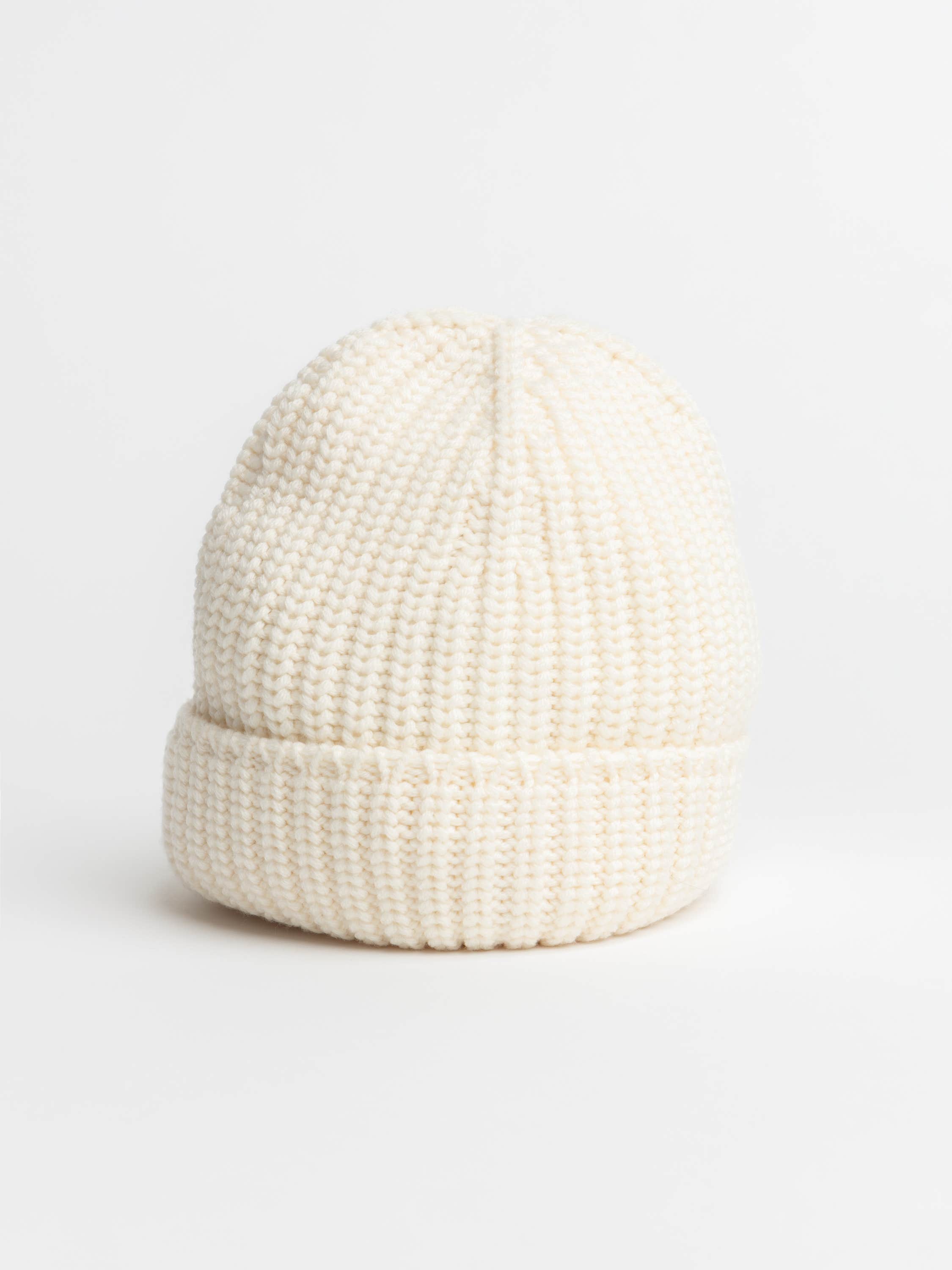 Cream White Wool Beanie – The Helm Clothing