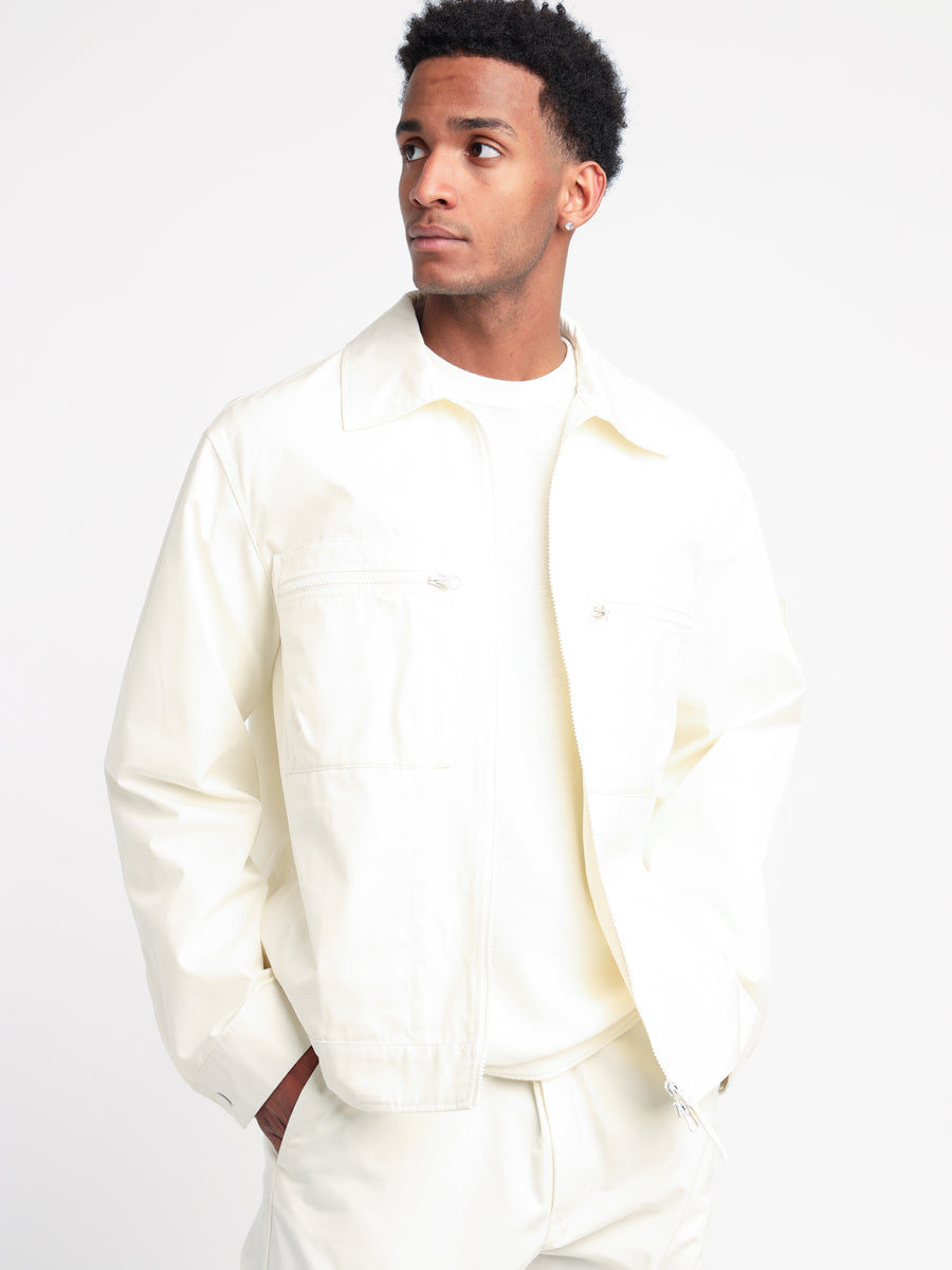 White Weatherproof Cotton Canvas Field Jacket – The Helm Clothing