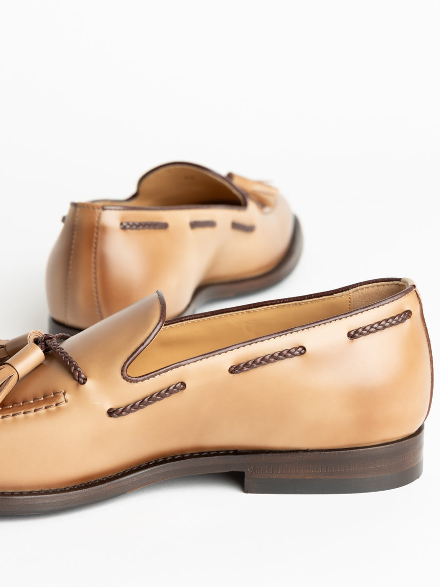 Camel Brown Calfskin Loafers with Tassels – The Helm Clothing