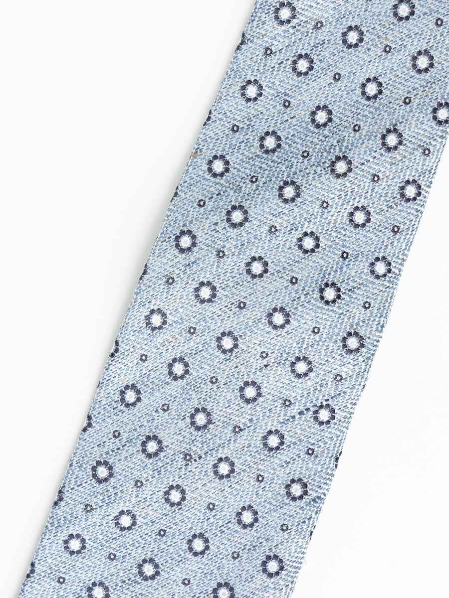 Light Blue Dotted Floweret Tie – The Helm Clothing